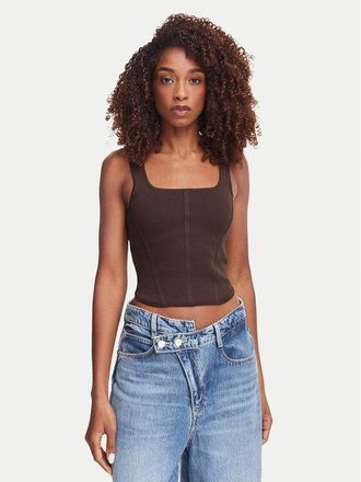 Guess Top W6YZ08 Z0979 Dunkelbraun Slim Fit