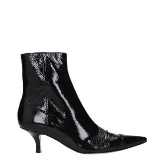 Maison Margiela Femmes Bottines En Cuir Verni Noir