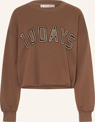10 Days Sweatshirt Mit Nieten braun