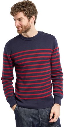 Armor Lux Herren Matrosenpullover Groix aus Baumwolle Pullover, Mehrfarbig (I78 Navi/Chili Red I78 Navie/Chili Red), XX-Large