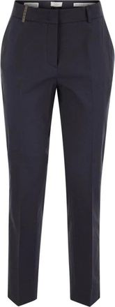PESERICO Femme, Pantalons, Bleu, Taille: 36 FR Classic Tailored Pantalons 4718