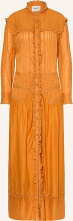 Isabel Marant Marant &Eacute;toile Kleid Lonie Mit R&uuml;schen Und Lochspitze braun