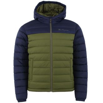 Ben Sherman Signature Herren Olivgr&uuml;ne Wattierte Jacke