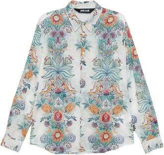 Just Cavalli Homme, Chemises, Multicolore, Taille: XL Printed Shirt