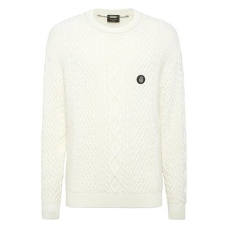 Billionaire Boys Club Pullover mit Rundhalsausschnitt aus Baumwolle und Kaschmir - - Knitwear - Herren - Beige - L