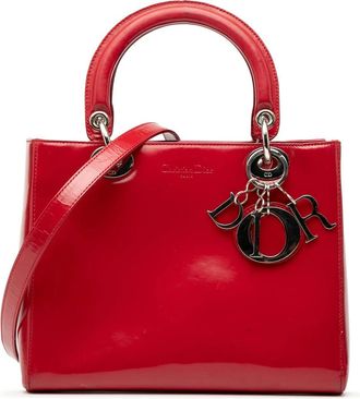Dior Hobo Bags - Medium Patent Lady Dior - Gr. unisize - in Rot - für Damen