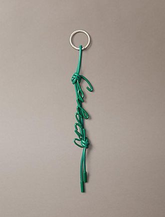 Calvin Klein Geknotete Leder-quaste Mit Logo Am Taschenanh&auml;nger - Enchanted Forest - Damen - OS