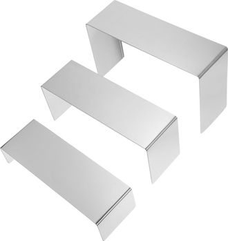 Valiclud 3 Stück Schuhregal Aus Rostfreiem Stahl Mit Schweißnähten Schuhständer Für Hohe Absätze Kompakte Größe Für Schaufenster Und Verkaufsdisplay Verschleiß