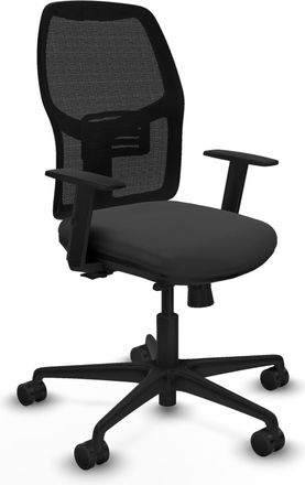 Piqueras y Crespo Alfera 8-Stunden-B&uuml;rostuhl mit 1D-Armen, h&ouml;henverstellbare Lendenwirbelst&uuml;tze, ausgestattet mit Synchron-/Translack und Schneideschaum, mit Rollen von