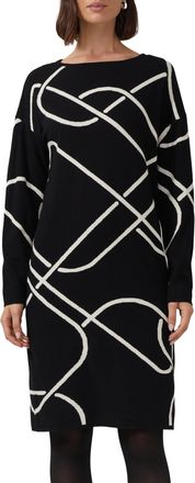 s.Oliver Gestricktes Jacquard-Kleid mit All-Over-Print