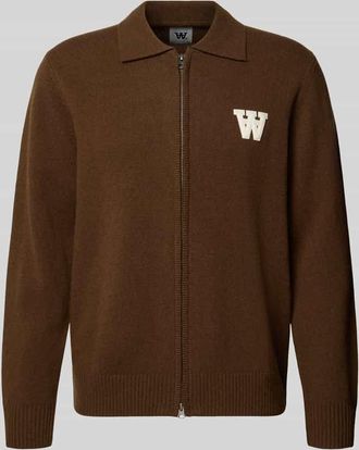 Wood Wood Cardigan aus Wolle mit Zweiwege-Rei&szlig;verschluss Modell Tay