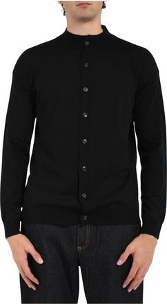 Mauro Grifoni Homme, Pulls, Noir, Taille: 2XL Virgin Wool Cardigan