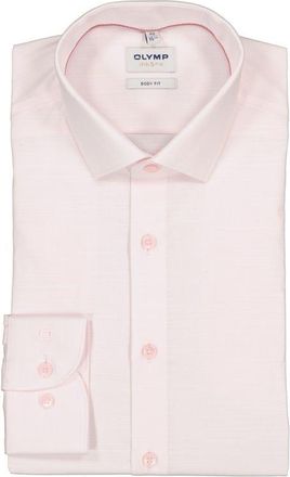 Olymp Herren Hemd rosa meliert
