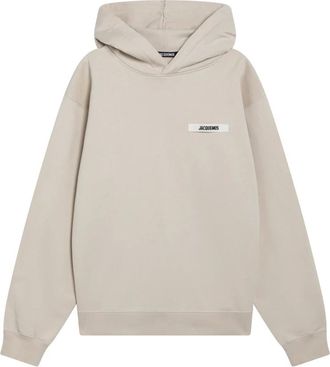 Jacquemus Homme, Sweatshirts et sweats &agrave; capuche, Beige, Taille: XL Le Sweat &agrave; capuche Gros Grain