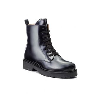 Twinset Leder Schn&uuml;rstiefel - - Shoes - Damen - Schwarzk - 40 EU