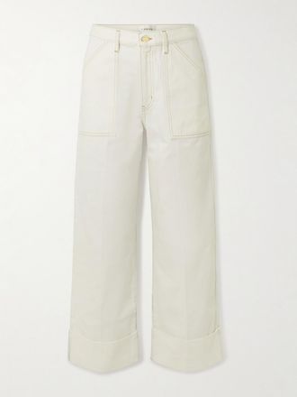 Frame Denim Jean Droit Taille Haute The Utility - Blanc