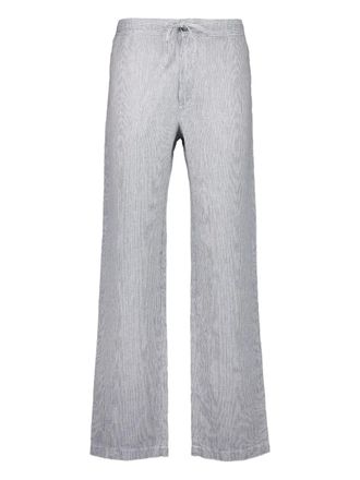 120% Lino pantalon en lin - Gris