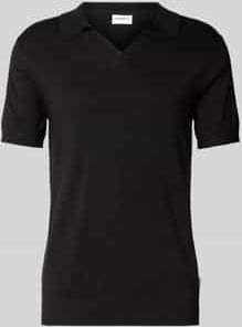 Lindbergh Slim Fit Poloshirt mit V-Ausschnitt Modell Ecovero