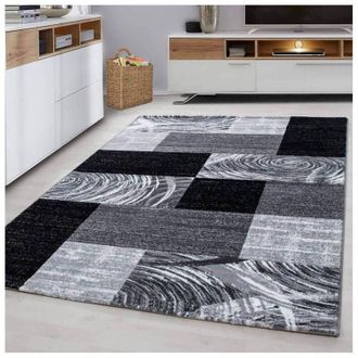 Allotapis Collection Allotapis - Tapis contemporain en polypropylène rectangle Ustril Noir 120x170