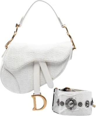Dior Sac bandouli&egrave;re Saddle Pre-owned - Femme - Pre-owned - Blanc - Taille: ONE Size