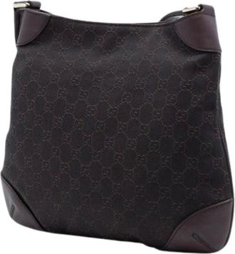 Gucci Sac bandouli&egrave;re vintage en denim Pre-owned - Femme - Pre-owned - Brun - Taille: ONE Size