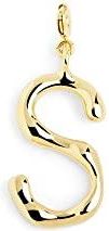 Singularu Charm Lettre XL. Pendentif initial en laiton avec finition plaqué or 18Kt. À combiner avec un collier. Bijoux pour femme. Lettre S