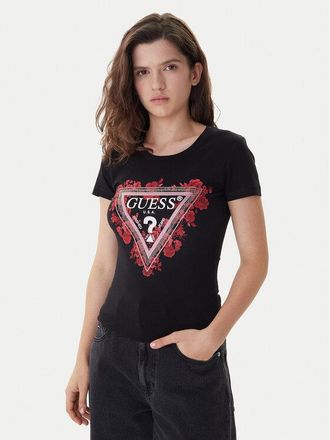 Guess T-Shirt W6RI23 J1314 Schwarz Regular Fit