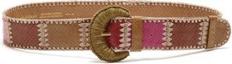 Maliparmi Maliparmi, Femme, Accessoires, Brun, Taille: 90 CM Patchwork Thread Belt