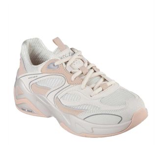 Skechers D&acute;Lux Sneaker f&uuml;r Damen, Zum Anschl&uuml;pfen (Naturwei&szlig;)