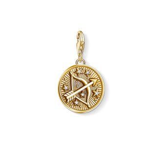 Thomas Sabo Thomas Sabo Damen Herren-Charm-Anh&auml;nger Sternzeichen Sch&uuml;tze Charm Club 925 Sterling Silber vergoldet 1660-414-39