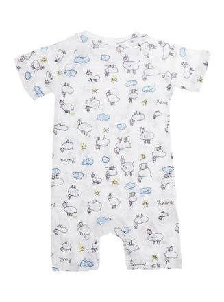 Marni Unisex Baby Bodysuit Set White With All-Over Print Cotton Tracksuit Sets