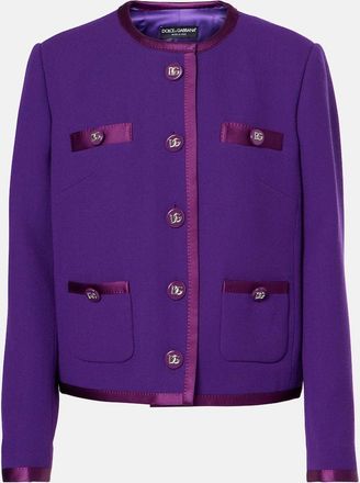 Dolce & Gabbana Jacke DG aus Crêpe mit Satin