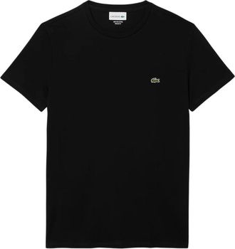Lacoste Homme, Tops, Noir, Taille: XL T-shirt en coton Pima