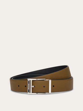 Ferragamo Herren Verstellbarer Wendeg&uuml;rtel Braun