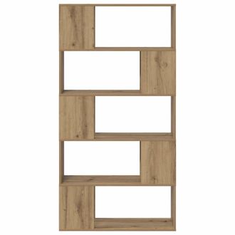 Generic Offene B&uuml;cherregale, Freistehend, Platzsparendes Aufbewahrungsregal aus Holzwerkstoff f&uuml;r B&uuml;cher, Dekoration und Medien (Handwerkliche Eiche)
