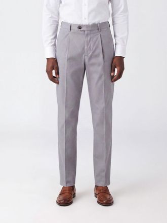 Brunello Cucinelli Pantalon de tailleur slim fit en coton