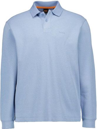 Boss Orange by Hugo Boss BOSS Orange Herren Polo-Shirt blau Baumwoll-Piqué