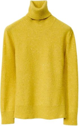 Fabiana Filippi Femme, Pulls, Jaune, Taille: 38 FR Sweater With Micro Sequins