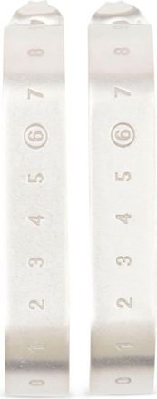 Maison Margiela Matte Ohrringe mit Nummern-Motiv - Silber