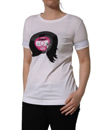 Dolce & Gabbana D&G Records Graphic Print T-Shirt - White