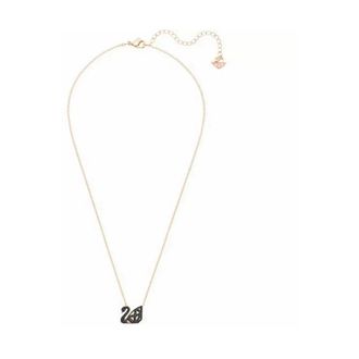 Swarovski Facet Swan Halskette - - Accessories - Damen - Schwarzk - ONE SIZE