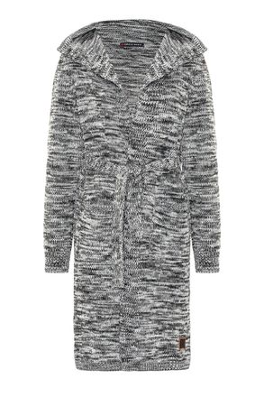 Cipo & Baxx Damen Pullover WP239 Grau - Stilvolle Strickmode mit femininen Details, elegantem Schnitt und modernem Design f&uuml;r Alltag, B&uuml;ro, Freizeit und besondere