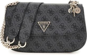 Guess Eco Erica Convertible Xbody Flap Bag Coal Logo