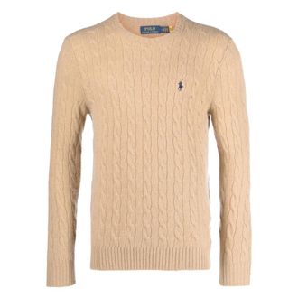 Ralph Lauren Rundhals-Strickware - - Knitwear - Herren - Beige - L