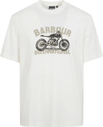 Barbour Homme, Tops, Blanc, Taille: L T-shirt en coton