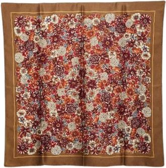 Dior Pre-owned Silk Scarf - Femme - Pre-owned - Brun - Taille: ONE Size