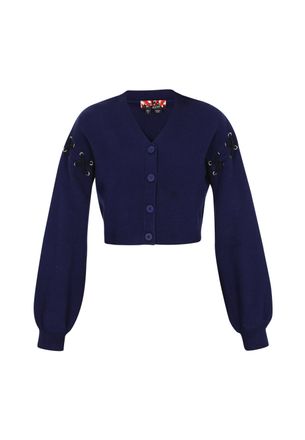 Mymo Strickjacke Frauen Marine