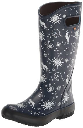 Bogs Damen Regenstiefel, wasserdicht Gummistiefel, Astro-Print - Marineblau, 40 EU