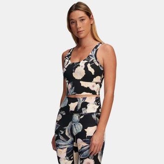 Under Armour Meridian Fitted Printed Crop-Tanktop f&uuml;r Damen Schwarz / Schwarz XL