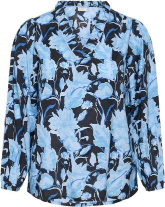 Kaffe Curve Femme, Blouses et Chemises, Bleu, Taille: 46 FR Blouses